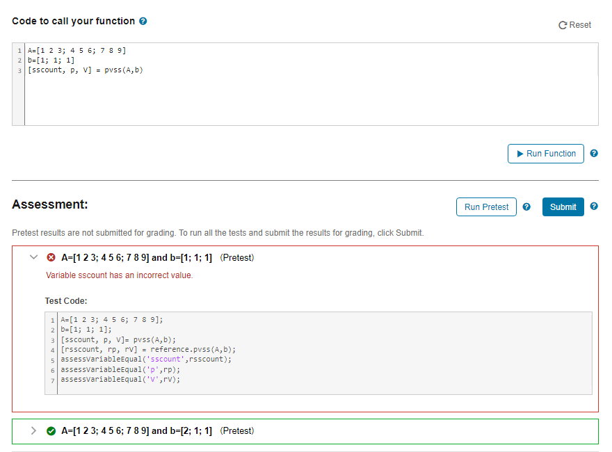 Solved Write a MATLAB function pvss that takes as input the | Chegg.com