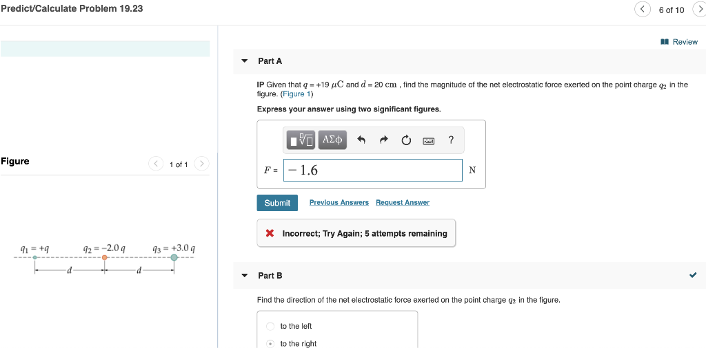 Solved Predict/Calculate Problem 19.23 6 of 10 M Review Part | Chegg.com