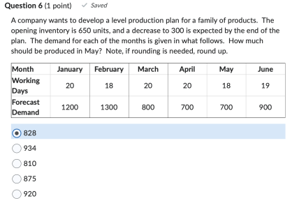 Solved A company wants to develop a level production plan | Chegg.com