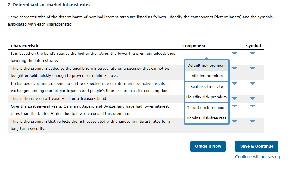 Solved The answer list for first column is displayed. the | Chegg.com