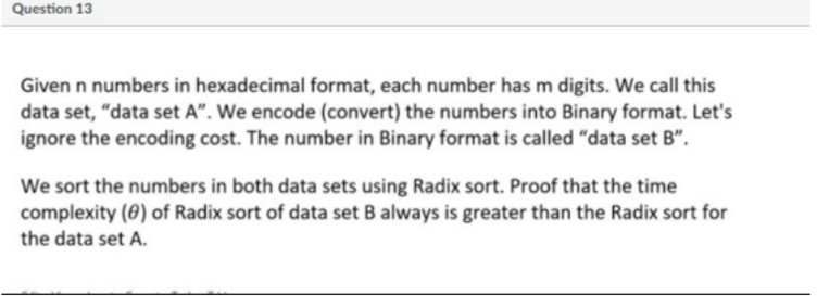 Solved Given n ﻿numbers in hexadecimal format, each number | Chegg.com