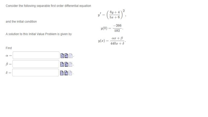Solved Consider the following separable first order | Chegg.com