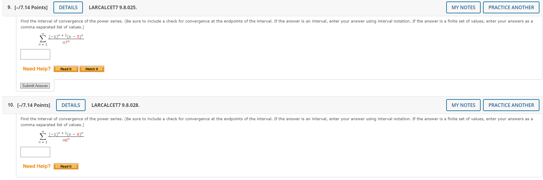 Solved comma separated list of values.) ∑n=0∞(2n):(3x)ncomma | Chegg.com