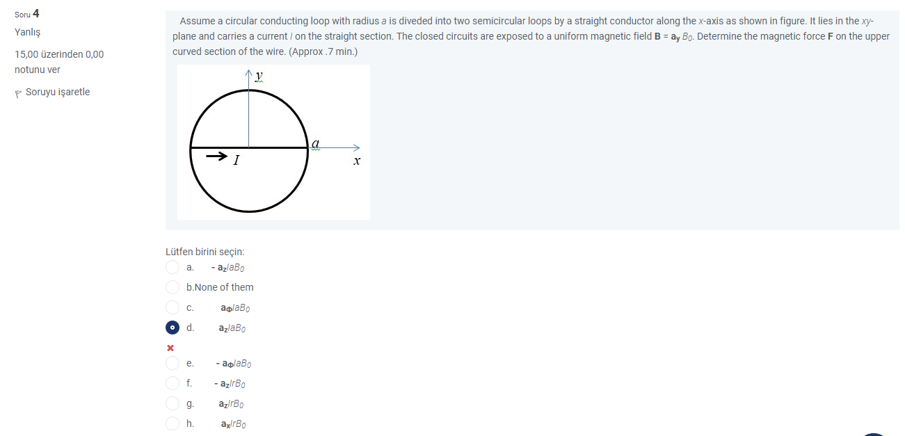 Solved Assume a circular conducting loop with radius a is | Chegg.com