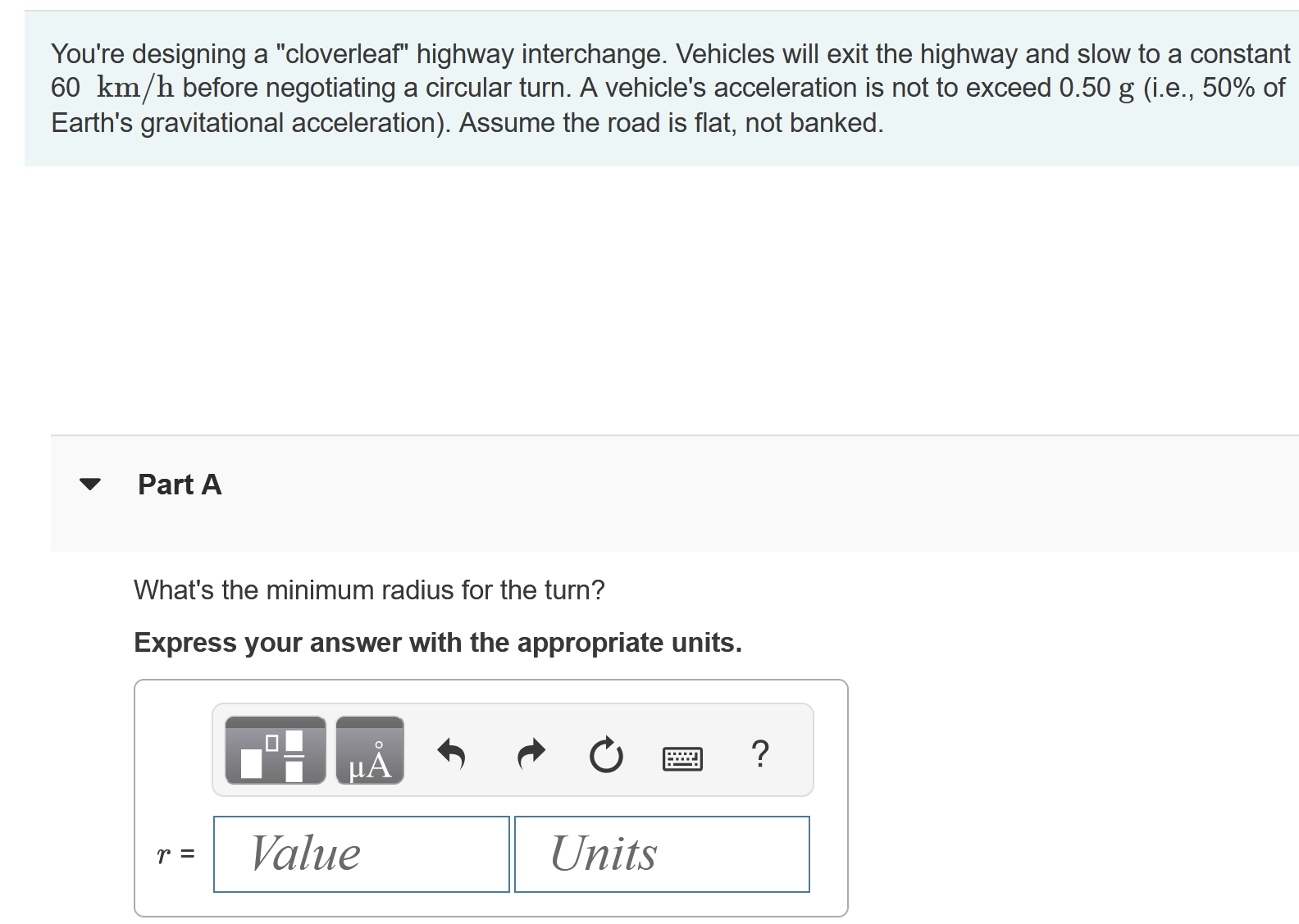 Solved You're designing a "cloverleaf" highway interchange. | Chegg.com