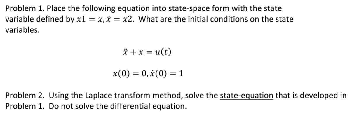 Solved Problem 1. Place the following equation into | Chegg.com