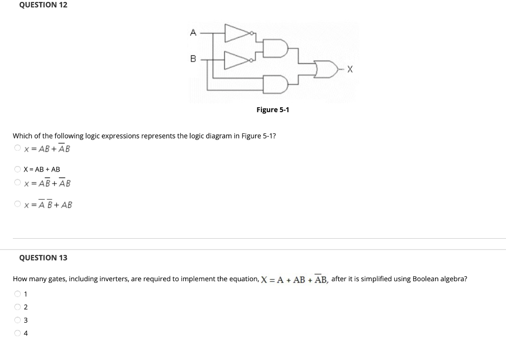 Solved QUESTION 12 A A B X Figure 5-1 Which of the following | Chegg.com