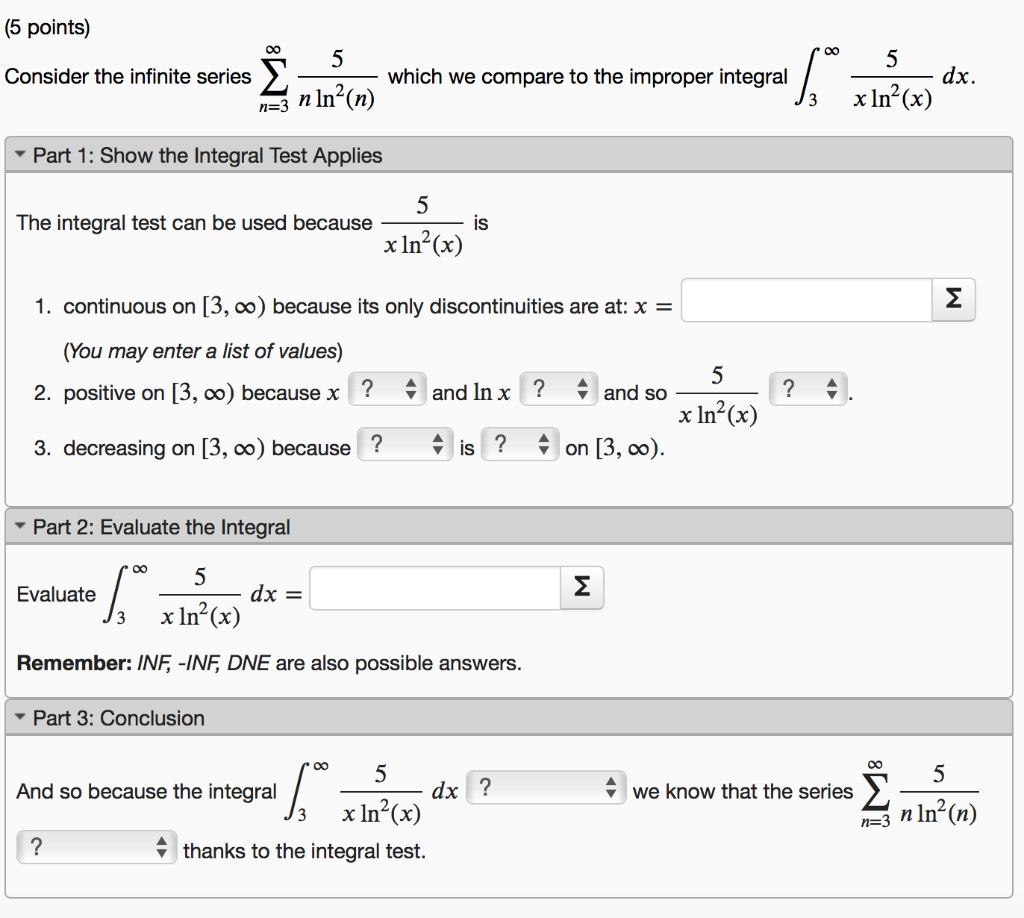 Solved (5 points) 5 Consider the infinite series po - which | Chegg.com