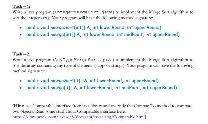 Solved escription: ollowing is the Merge Sort Algorithm | Chegg.com