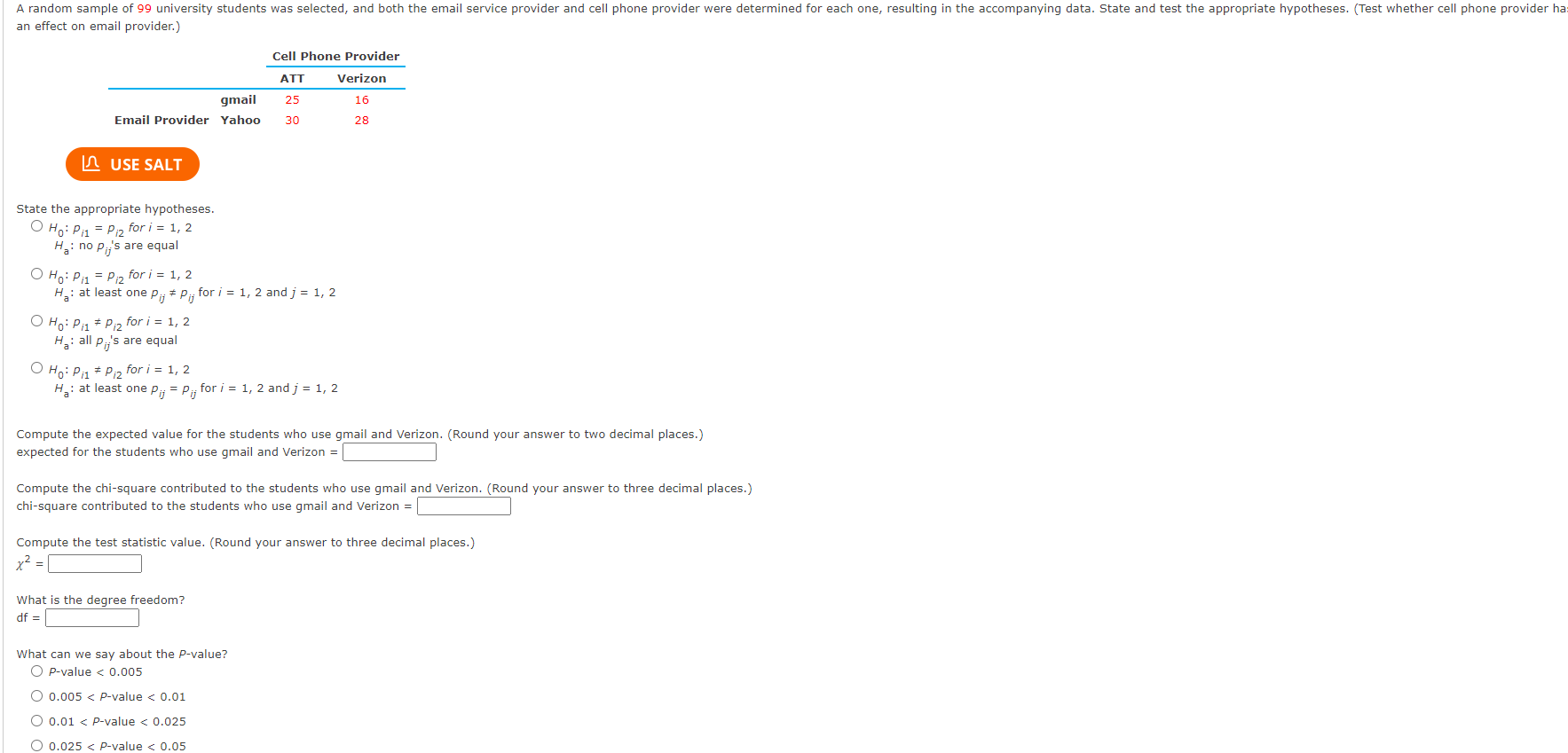 Solved an effect on email provider.)Ω ﻿USE SALTState the | Chegg.com