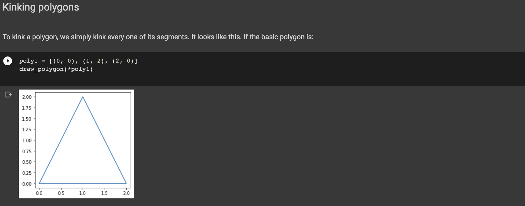 Solved Kinking polygons To kink a polygon, we simply kink | Chegg.com