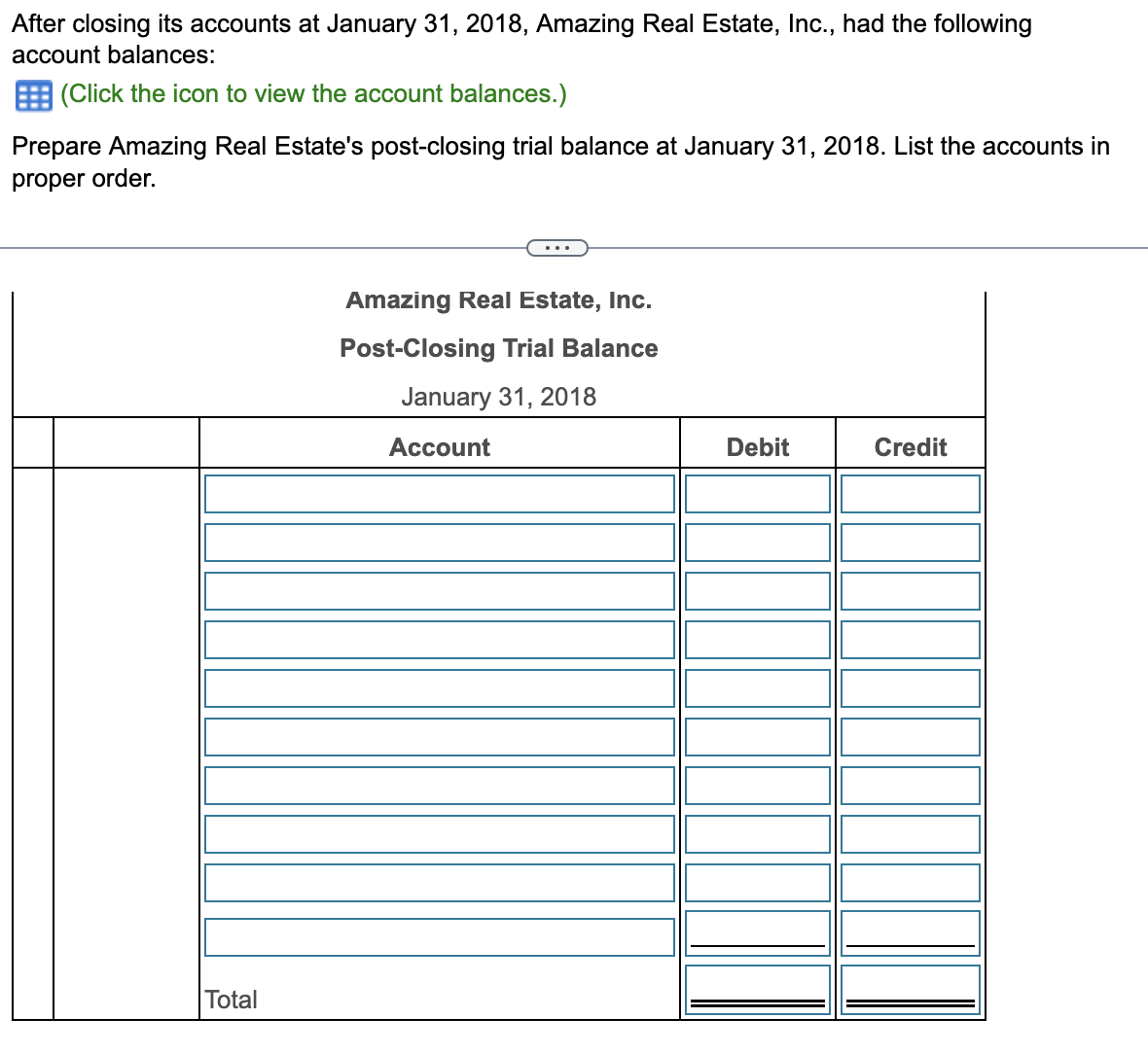 Solved After closing its accounts at January 31,2018 , | Chegg.com