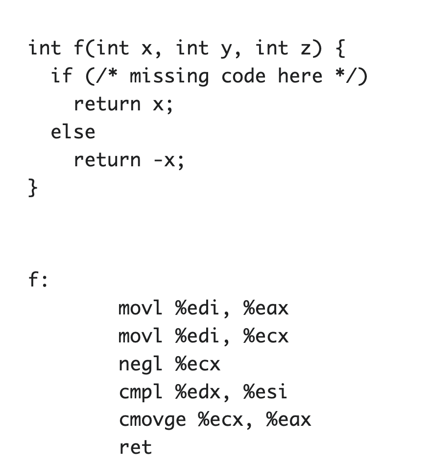 Solved Below is a function written in C where the test | Chegg.com