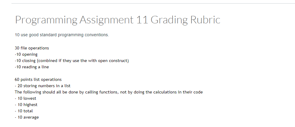 Solved List Number Analysis Program Design and write a | Chegg.com