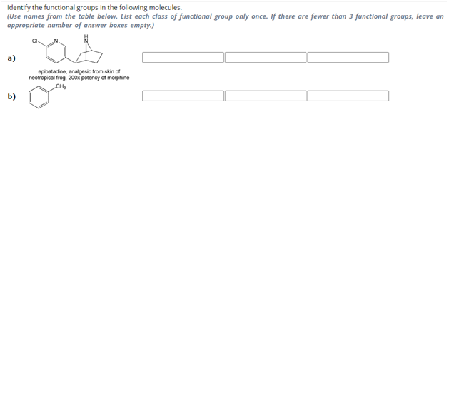 Solved Identify the functional groups in the following | Chegg.com