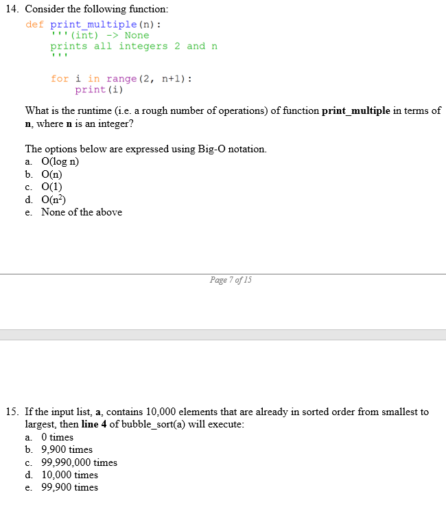 Solved 21. You are a teacher who set up an exam, the exam is | Chegg.com