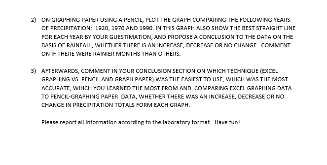 Excel Graphing Exercise Chemistry 1412 The Following 