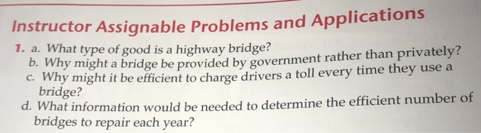 Solved Applications Instructor Assignable Problems and 1. a. | Chegg.com