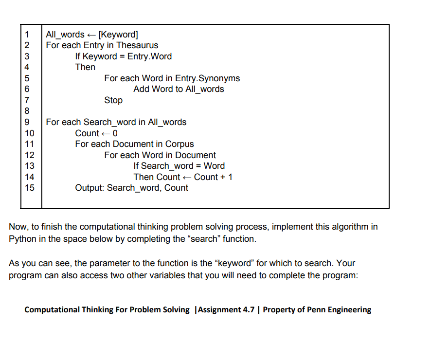 Solved Part 4: Implementing the Solution in Python Summary | Chegg.com