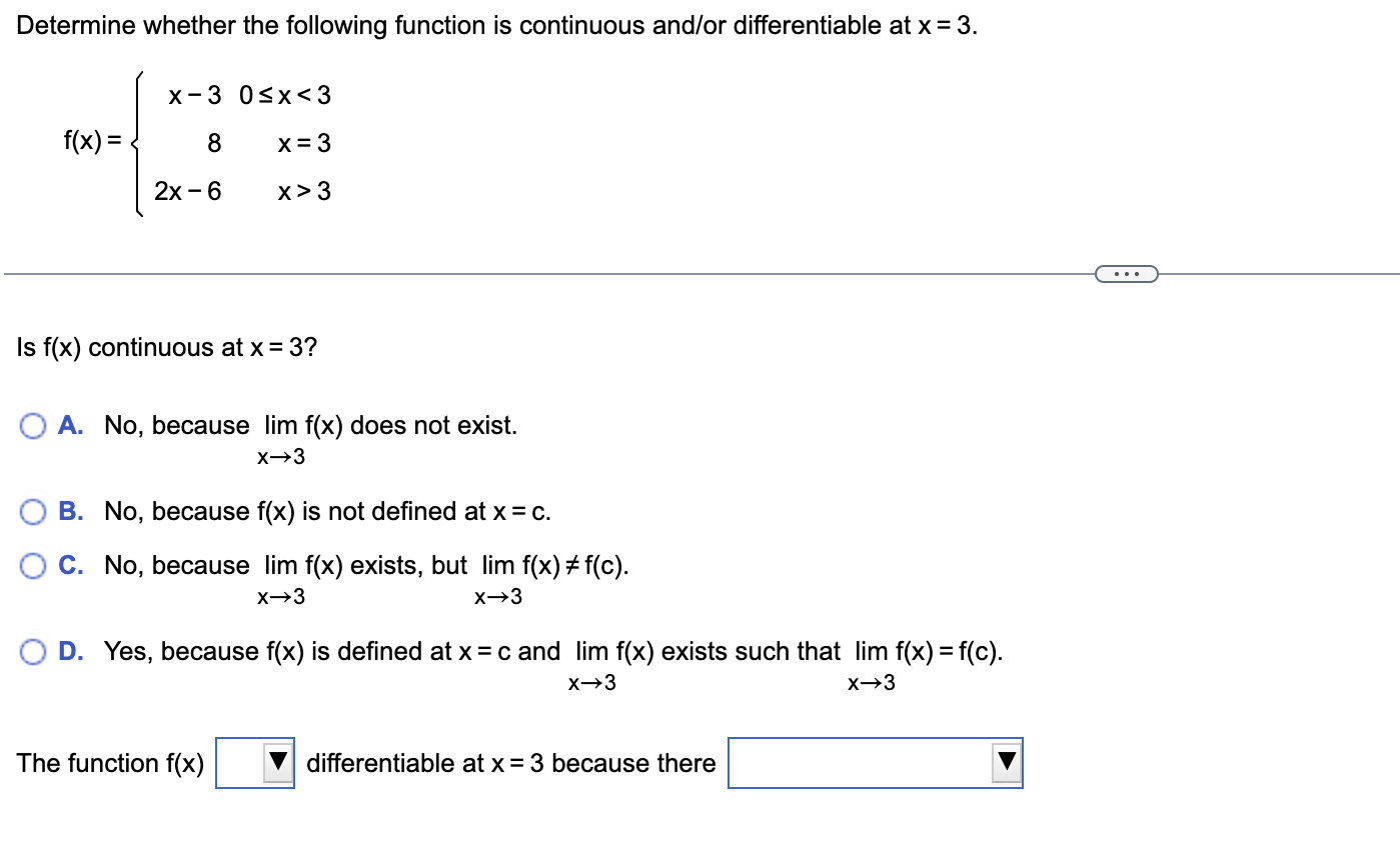 Solved Determine whether the following function is | Chegg.com