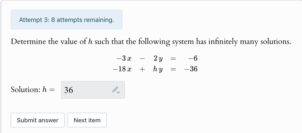 Solved Attempt 3: 8 ﻿attempts remaining.Determine the value | Chegg.com