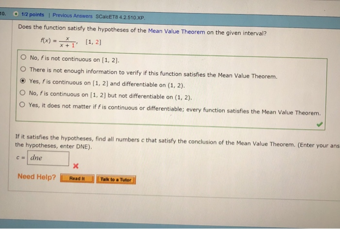 Solved https//www.webassigh.net/w Verify that the function | Chegg.com