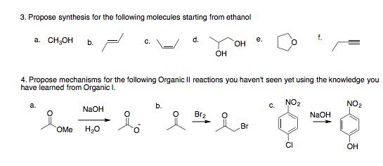 3. Propose synthesis for the following molecules | Chegg.com