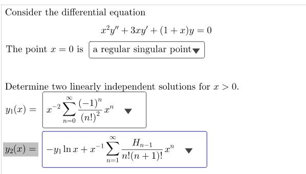 Solved Consider the differential equation The point x = 0 is | Chegg.com