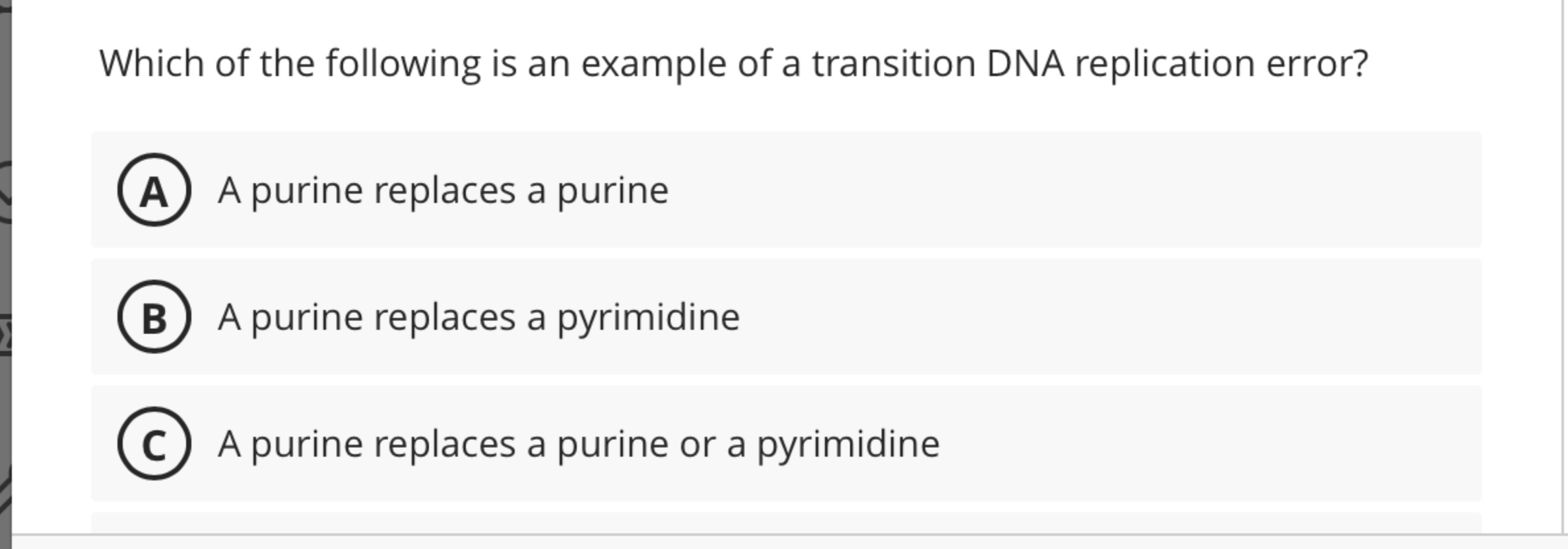 Solved Which of the following is an example of a transition | Chegg.com