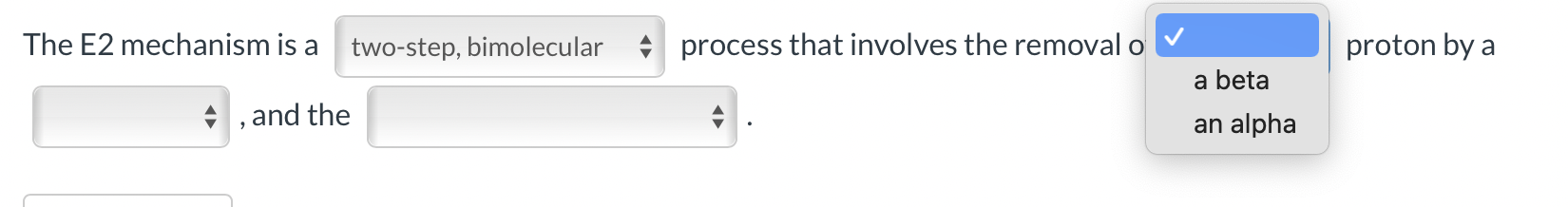 Solved The following questions relate to the E2 mechanism. | Chegg.com