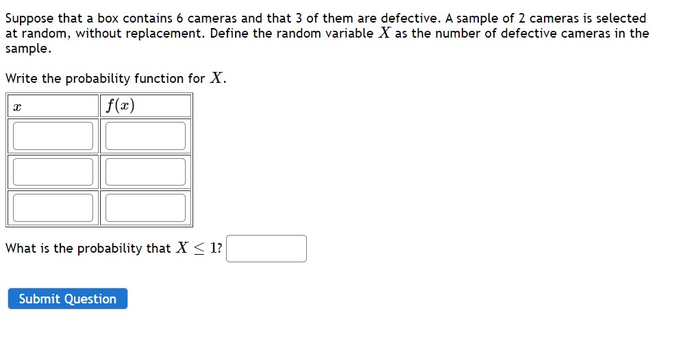 Solved Suppose that a box contains 6 cameras and that 3 of | Chegg.com