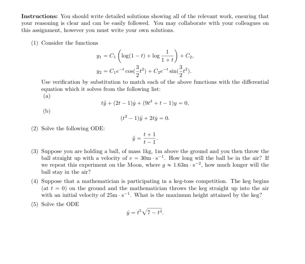 Instructions: You should write detailed solutions | Chegg.com