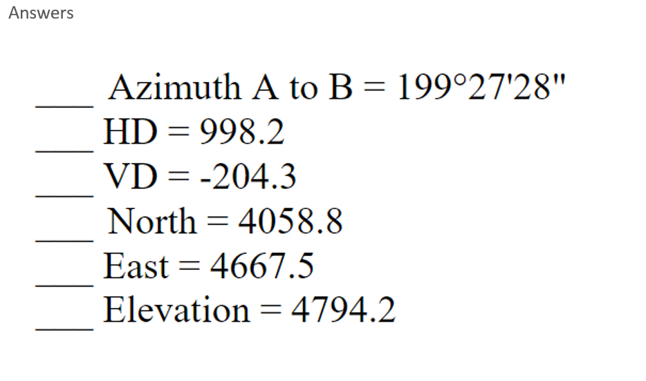 Using the following stadia notes, calculate the | Chegg.com