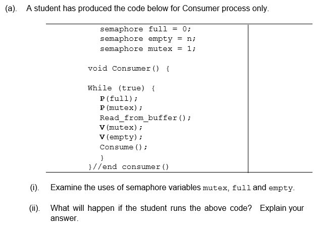 Solved (a). A student has produced the code below for | Chegg.com
