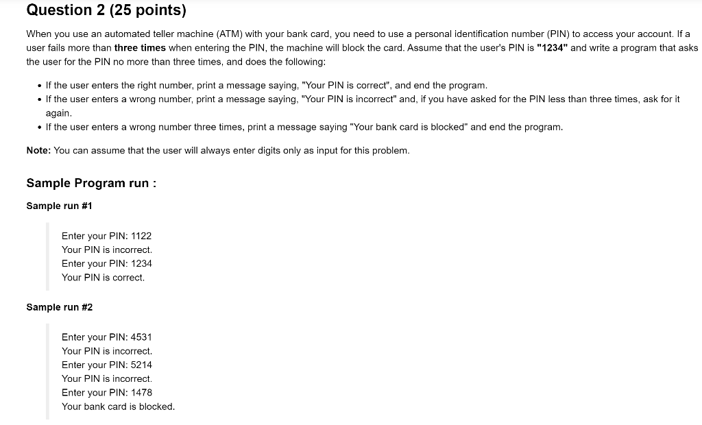Solved Question 1 ( 35 points) Write a program that | Chegg.com