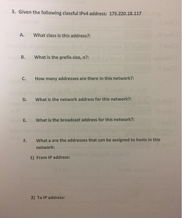 Solved Given the following classful IPv4 address: | Chegg.com Solved Given the following classful IPv4 address: | Chegg.com