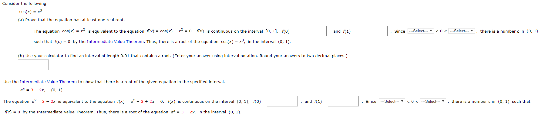 Solved Consider the following. cos(x) = x3 (a) Prove that | Chegg.com Solved Consider the following. cos(x) = x3 (a) Prove that | Chegg.com