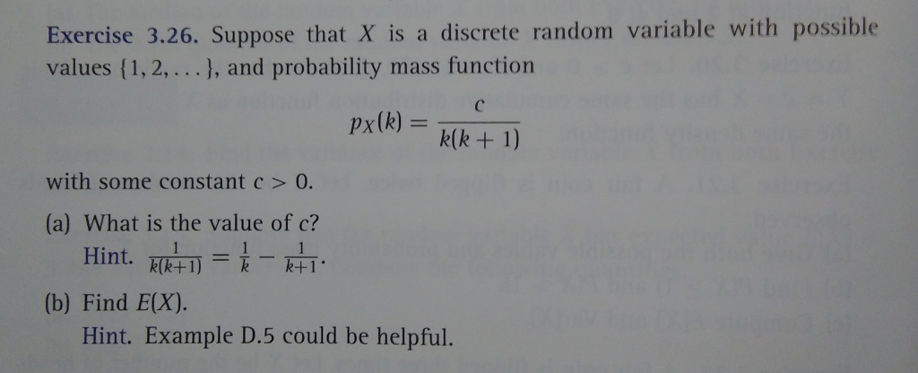 Solved Exercise 326 Suppose That X Is A Discrete Random 