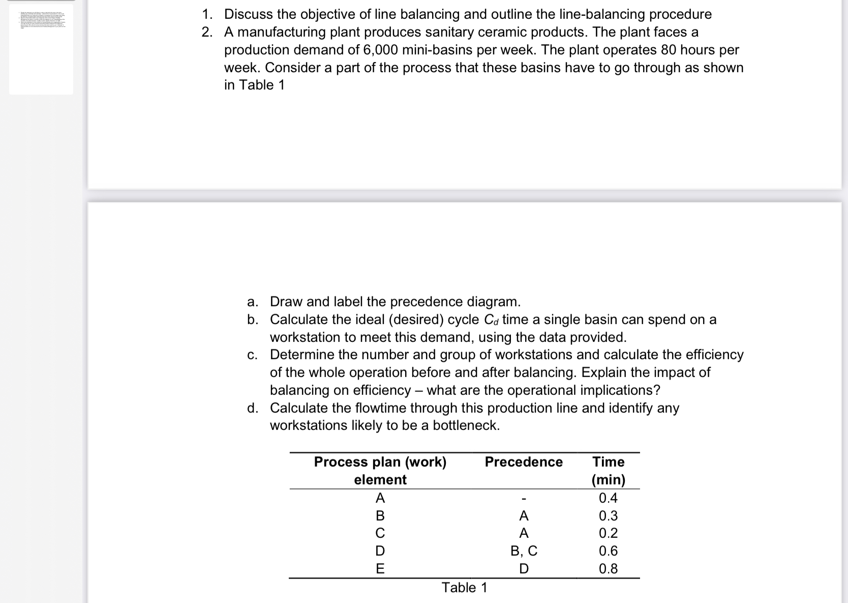 Solved 3. Consider the BOM shown in Figure 1, where the | Chegg.com