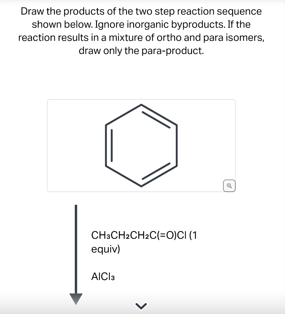 Solved Draw the products of the two step reaction sequence | Chegg.com