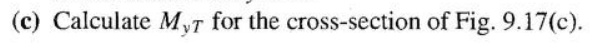 Solved (c) Calculate Myt for the cross-section of Fig. | Chegg.com