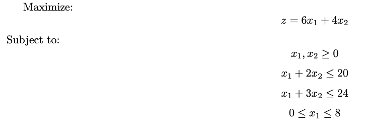 Solved Given the following LP maximization problem: You are | Chegg.com