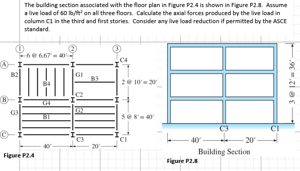 Solved The building section associated with the floor plan | Chegg.com