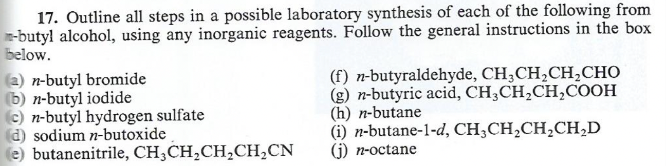 Solved 17. Outline all steps in a possible laboratory | Chegg.com