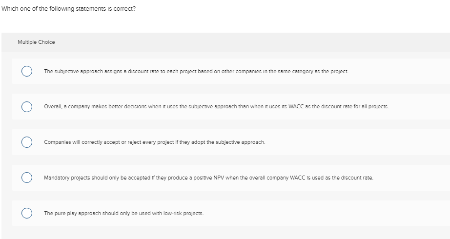 Solved Which one of the following statements Is correct? | Chegg.com Solved Which one of the following statements Is correct? | Chegg.com