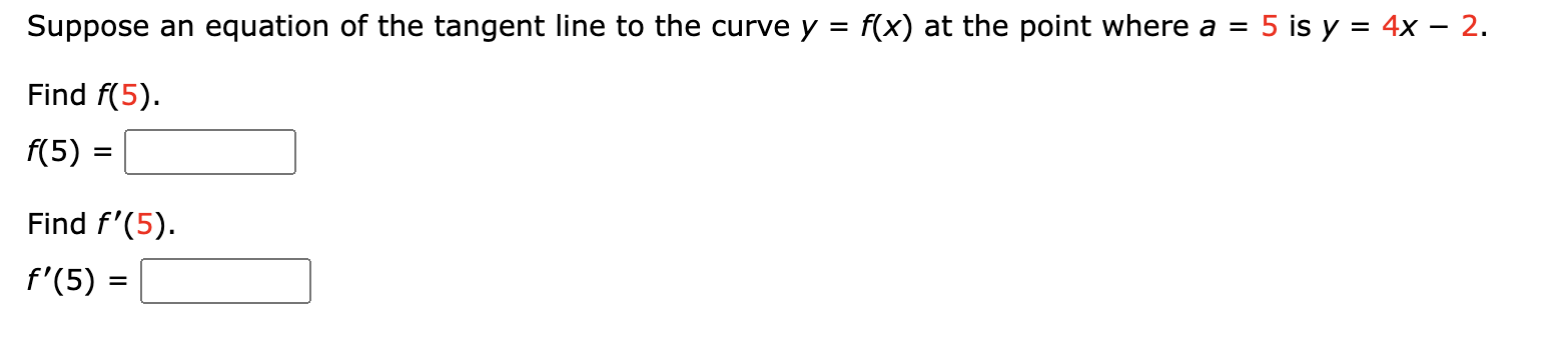 Solved Suppose an equation of the tangent line to the curve | Chegg.com