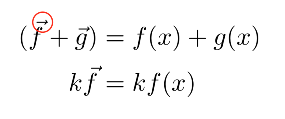 Solved what is the meaning of the arrow above the function ? | Chegg.com