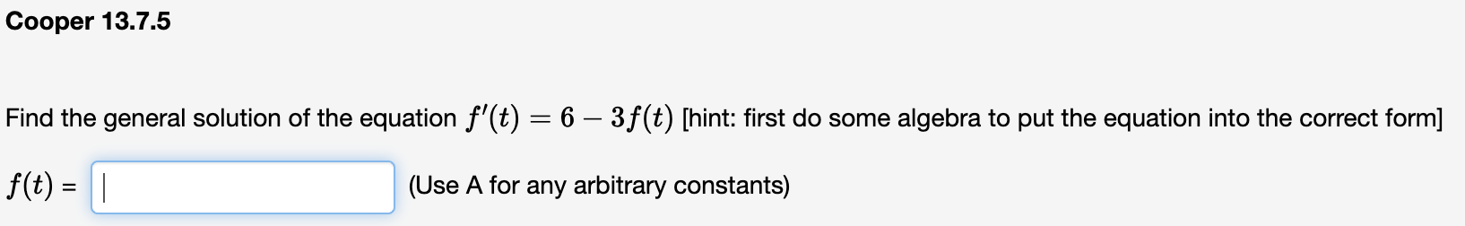 Solved Find The General Solution Of The Equation