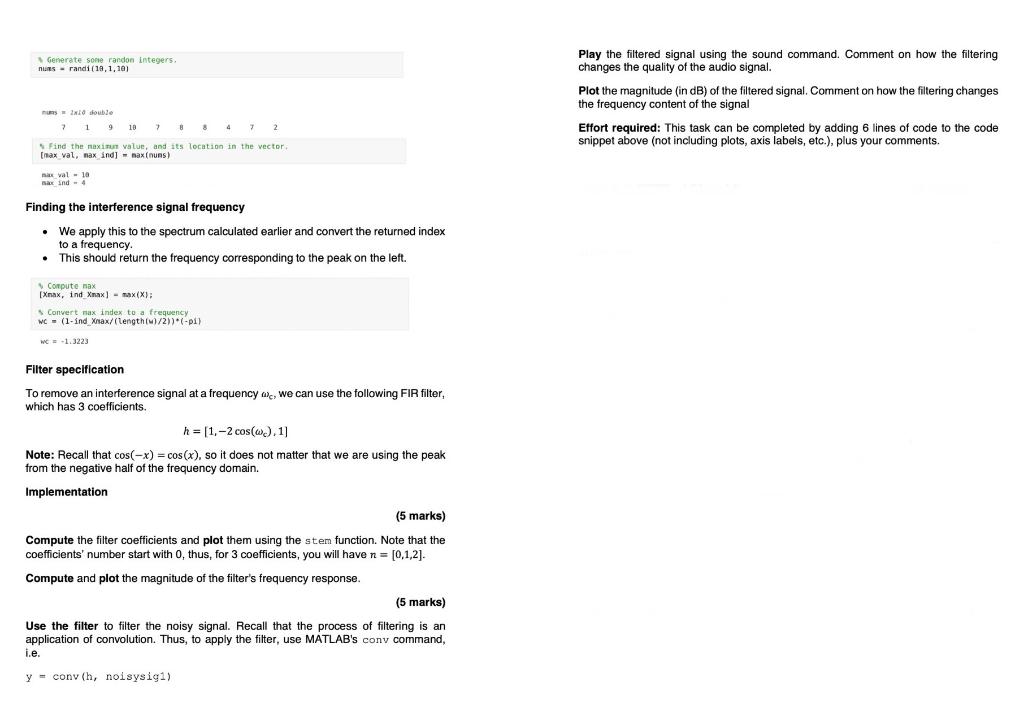 Solved Generate some randon Integers. nus-randi (18,1,10) | Chegg.com