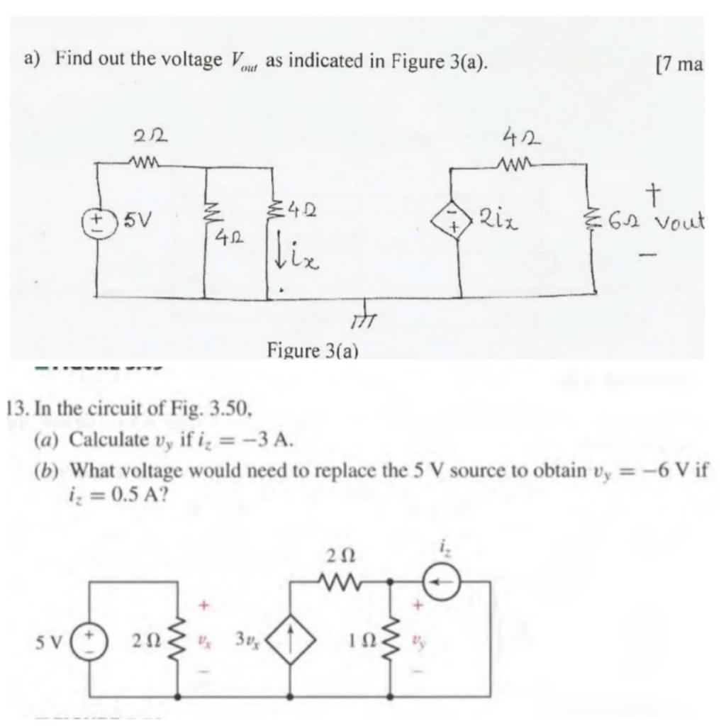 Solved a) Find out the voltage Vow as indicated in Figure | Chegg.com